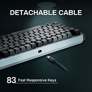 Hexgears X5pro Wireless Mechanical Keyboard, Triple Mode BT5.0/2.4G/USB-C Mechanical Keyboard with Kaihl Box Switch, I2 Mechanical Keyboard, 75% Gaming Keyboard 83