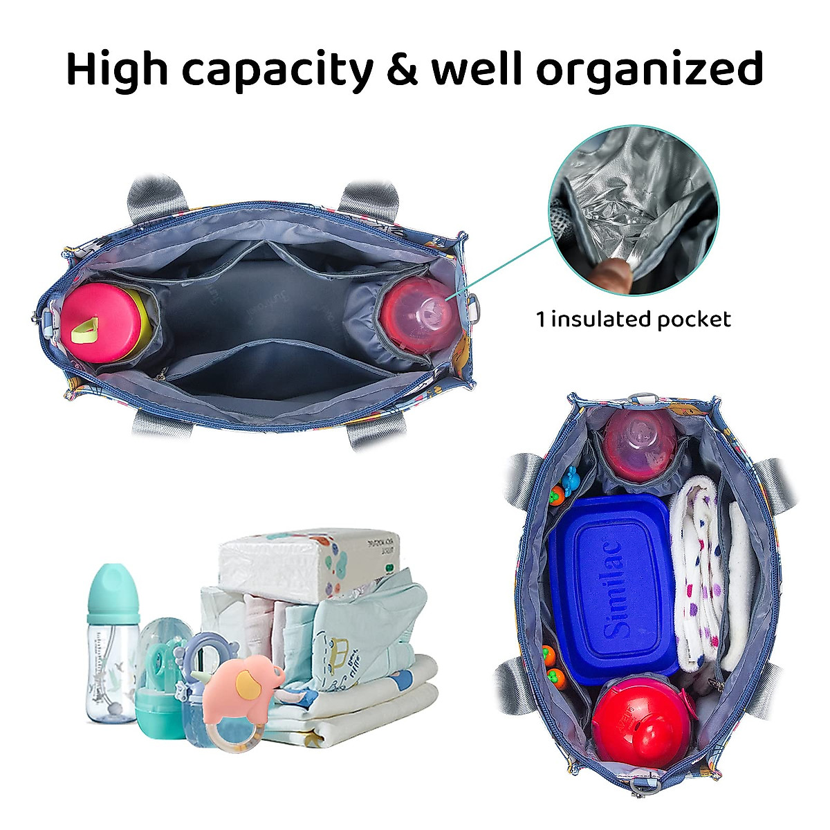 PHEBEN Small Diaper Bags Waterproof Travel Tote Mini Diaper Bag Multi-Function Baby Bags Crossbody Purse(Cat Paradise)