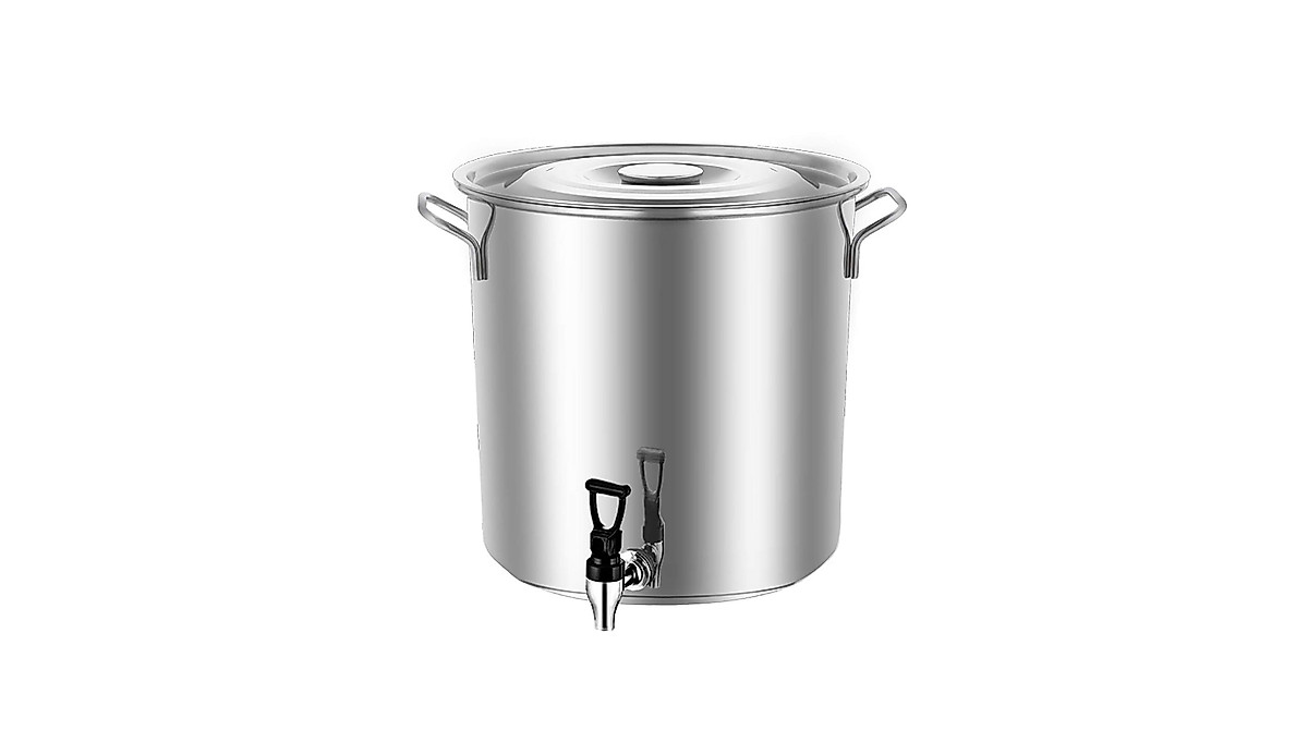 Durable Stainless Steel Stock Pot with Spigot - THEGA