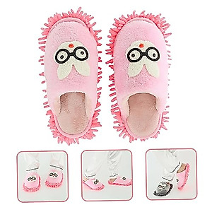 LALAFINA 1 Pair Mop Slippers Floor Mops Floor Cleaner Mop Home Slippers Mops for Floor Cleaning Mop Shoes Lazy Slippers Cartoon Mop Slippers Dust Sweeping Slippers Cartoon Mopping Slipper