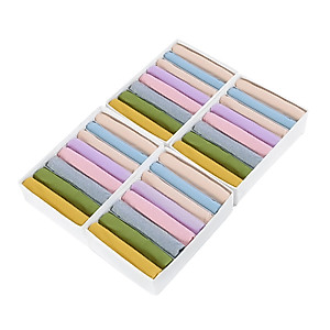 Remittur 4 Packs T-shirt Drawer Organizers for Clothing,8 Cells Compartment Storage Box Wardrobe Clothes Organizer,Clothes Organizer for Folded Clothes,T-shirt,Tank Tops,Legging,Baby Clothes(White)