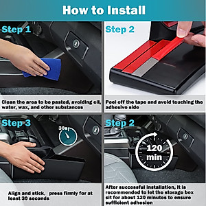 DIAMOOKY Gear Shift Organizer Tray for Toyota Tacoma 2023 2022 2021 2020 2019 2018 2017 2016 Center Console Organizer Storage Box Interior Accessories,Not for Manual Transmission
