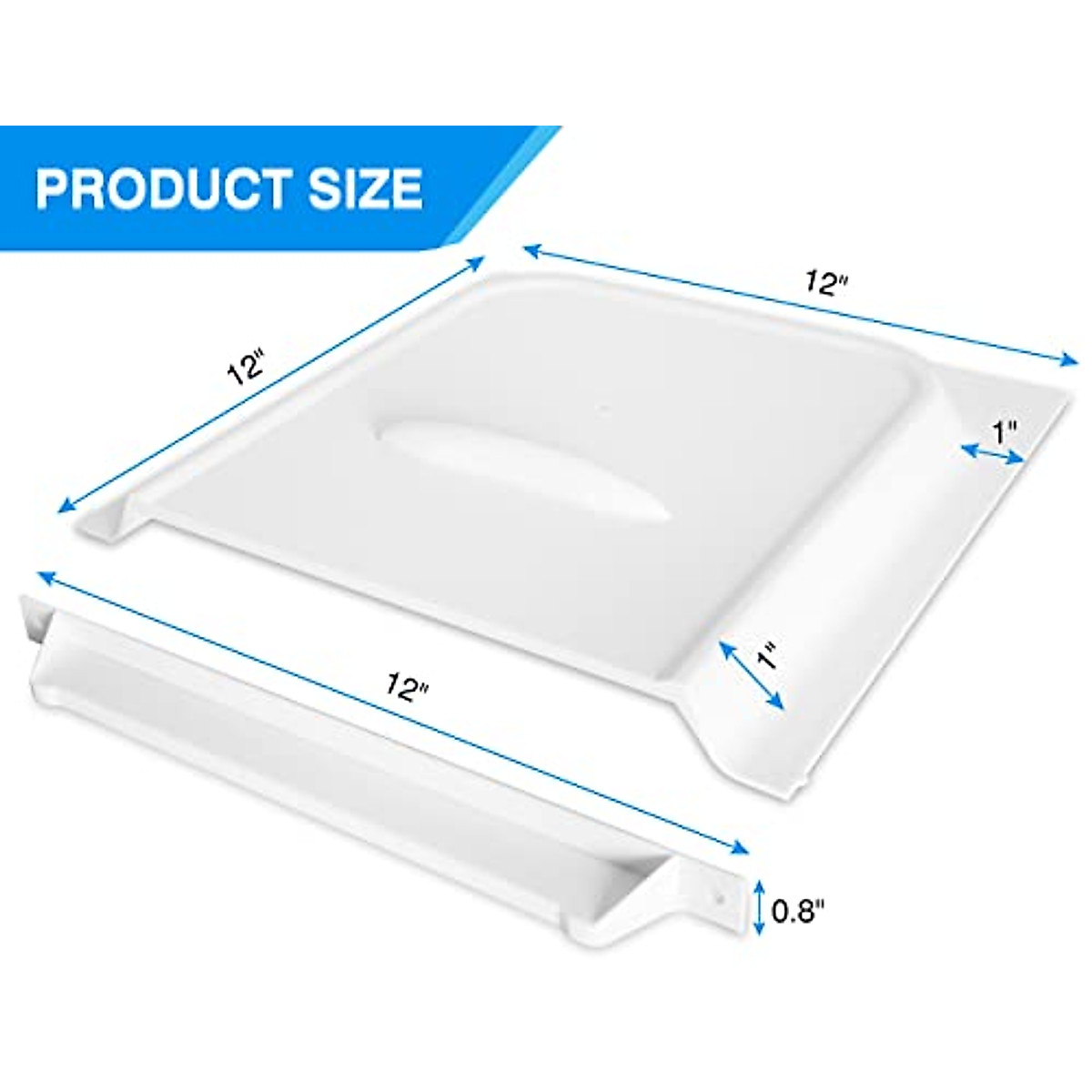 luxlead RV Screen Door Slide - 12" Screen Door Slider Panel with Slide Stop for RV Trailer Camper Motorhome Starcraft, White