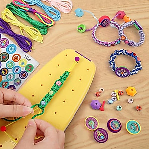 DDAI Arts and Crafts for Kids Age 8-12 Friendship Bracelet Making Kit for Girls - Best Birthday Gifts Ideas for Girl 7 9 10 11 Year Old - Popular Bracelets String Maker Toys Set