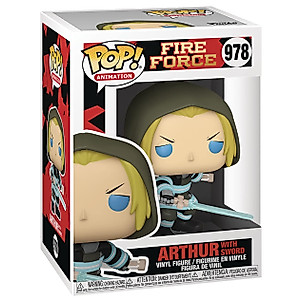 POP Fire Force Arthur with Sword Funko Pop Vinyl Figure (Bundled with Compatible Pop Box Protector Case) Multicolored 3.75 inches