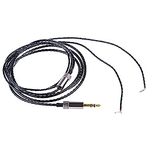 3.5mm Replacement Repair DIY Cable Cord Line Lead Wire in-Ear Headphones Earphones Black and Gray