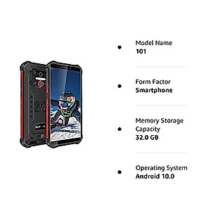 OUKITEL WP5 Rugged Cell Phones, 8000mAh Battery IP68 Waterproof Android 10 Rugged Smartphone, Triple Camera 4GB+32GB 5.5" HD+ Screen Face ID Fingerprint Dual Sim 4 LED Flashlight GSM 4G Black