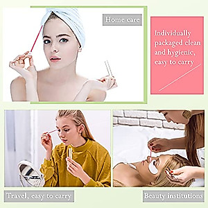 30 Pieces Disposable Eyebrow Brushes with Tubes Mascara Wand Tube Brushes Eyelash Mascara Brushes Diamond Eyelash Tubes with Transparent Cylinder Packaging for Women Girls Makeup (Pink)