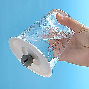 Yiser Cute Antidust Silicone Glass Cup Cover Coffee Mug Suction Seal Lid Cap Food Grade Silicone Cup Lids Silicone Cover Lids Food Grade Silicone Leakproof Sealed Cover Camp Mugs (Grey, One Size)