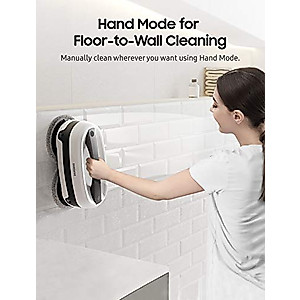 SAMSUNG Jetbot Mop, Cordless Robot Floor Cleaner, Wet Cleaning w/ Dual Spinning Pads, Smart Sensor to Clean Tile, Vinyl, Laminate, Hardwood Floors, Long Battery Life, VR20T6001MW, White