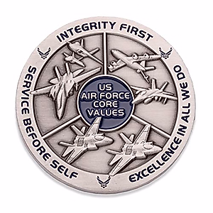 Air Force Core Values Challenge Coin - United States Air Force Challenge Coin - Amazing US Air Force Military Coin - Designed by Military Veterans!