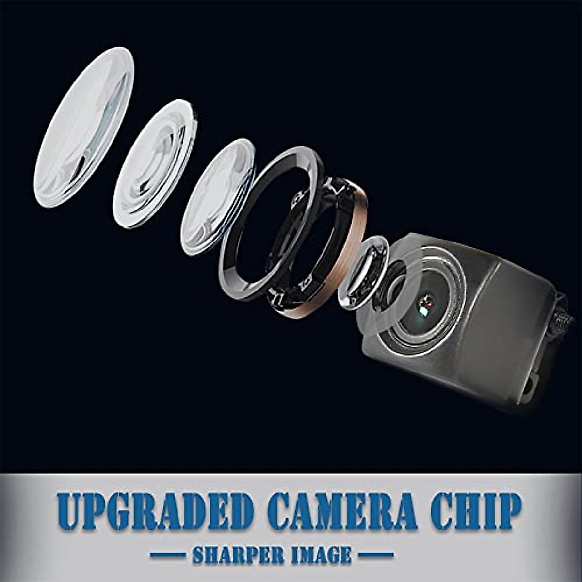 EWAY Universal Car Backup Front View Camera License Plate Rear View Reversing Camera Kit for Vehicle Pickup Truck Van SUV RV