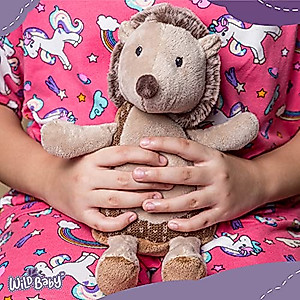 WILD BABY Hedgehog Weighted Stuffed Animals - Microwavable Animals with Lavender, 12 inch Heatable Plush for Kids - Soft, Cuddly, Warming Stuffed Animal for Baby - Gift Box Ready