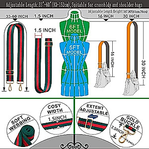 Kolti Purse Strap Replacement Fashion Style Multicolor Crossbody Strap for Handbags Purse Making Accessory, Colorful Style