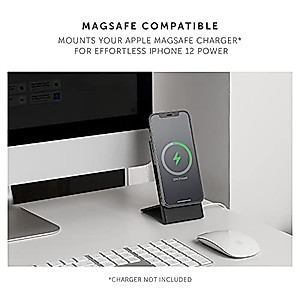 Native Union Rise Dock MagSafe Compatible - Premium Weighted Metal Stand for iPhone 14, 14 Plus, 14 Pro Max, iPhone 13 Pro Max – Compatible with MagSafe Charger