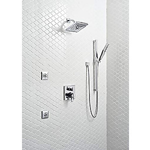 DELTA FAUCET T27867-BL Angular Modern Monitor 17 Series Valve 3-Setting Integrated Shower Trim with Diverter, Matte Black