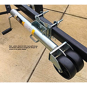 MaxxHaul 70149 Trailer Jack with Dual Wheels - 26-1/2" to 38" Lift Swing Back - 1500 lbs. Capacity , Grey