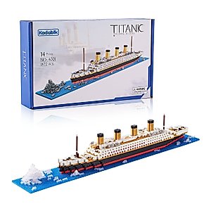 Kadablk Architecture RMS Titanic Model Construction Set,1872 PCS for Adults and Kids Skyscraper Building Blocks Set,Micro Blocks Set,Mini DIY STEM Assembly Toys,Landmark Model