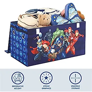Idea Nuova Avengers Collapsible Children’s Toy Storage Trunk, Durable with Lid
