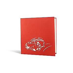 Diese-Klappkarten Unusual 18th and 21st birthday greeting card, congratulations on passing your driving test, gift voucher card for 18th and 21st birthday, pop up car card, T07