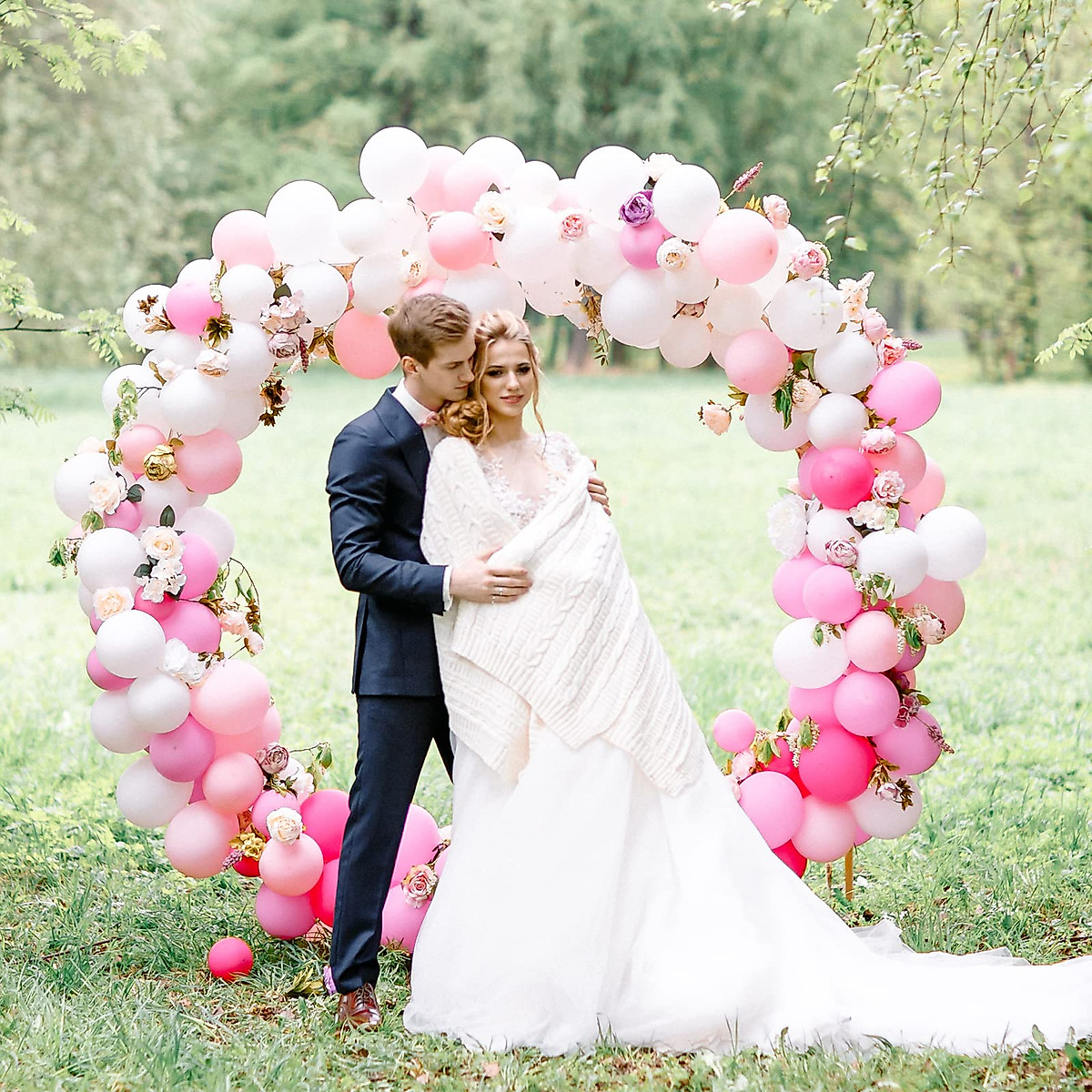 RUBFAC 129pcs White Balloons Different Sizes 18 12 10 5 Inch for Garland Arch,Party Latex Balloons for Birthday Party Wedding Anniversary Baby Shower Party Decoration