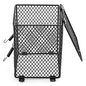 FastUU Mesh Cover Heating Lamp Shade, Day Night Ceramic Light Bulb Heat Lamp Mesh Cover Heating Lampshade, Spotlight Ceramic Light Bulb for Reptile for Pet(Square)