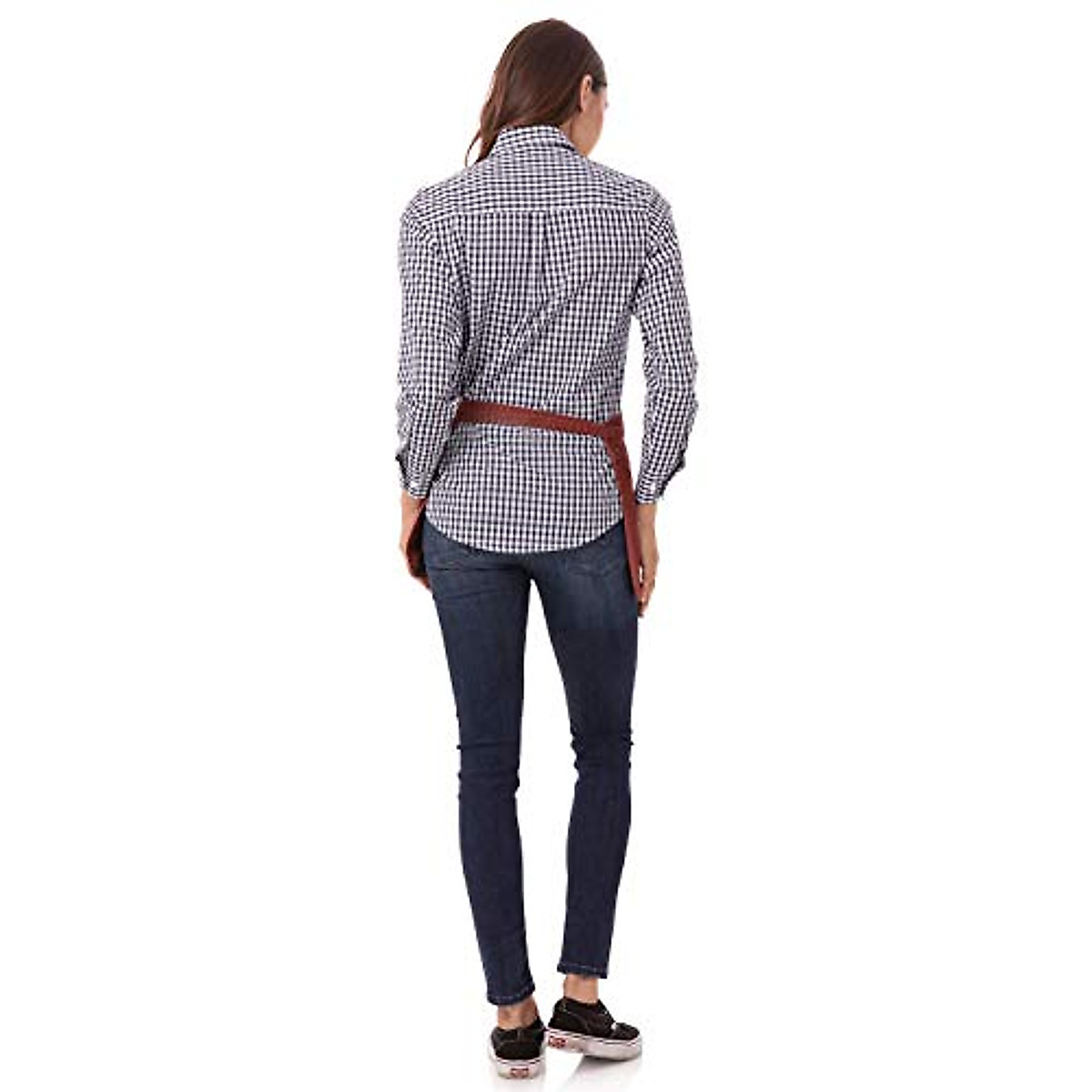 Chef Works Unisex Uptown Waist Apron, Red Navy, One Size