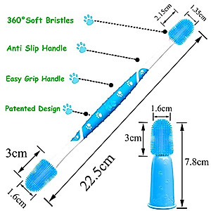 PenVinoo 360 ° Dog Toothbrush Pet Toothbrush 360 ° Finger Toothbrush Small to Large Dog