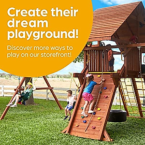 Jungle Gym Kingdom Swing Sets for Backyard, Monkey Bars & Swingset Accessories - Set Includes 18" Trapeze Swing Bar & 48" Heavy Duty Chain with Locking Carabiners - Outdoor Play Equipment (Blue)