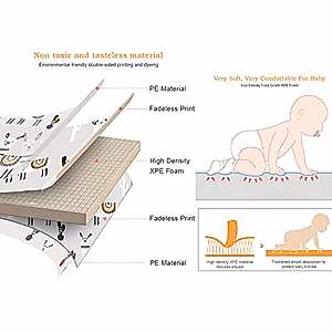 Baby Play Mat Palymat Foldable LXIAOY Extra Large Crawling Pad Reversible Portable for Outdoor and Travel (Gray)