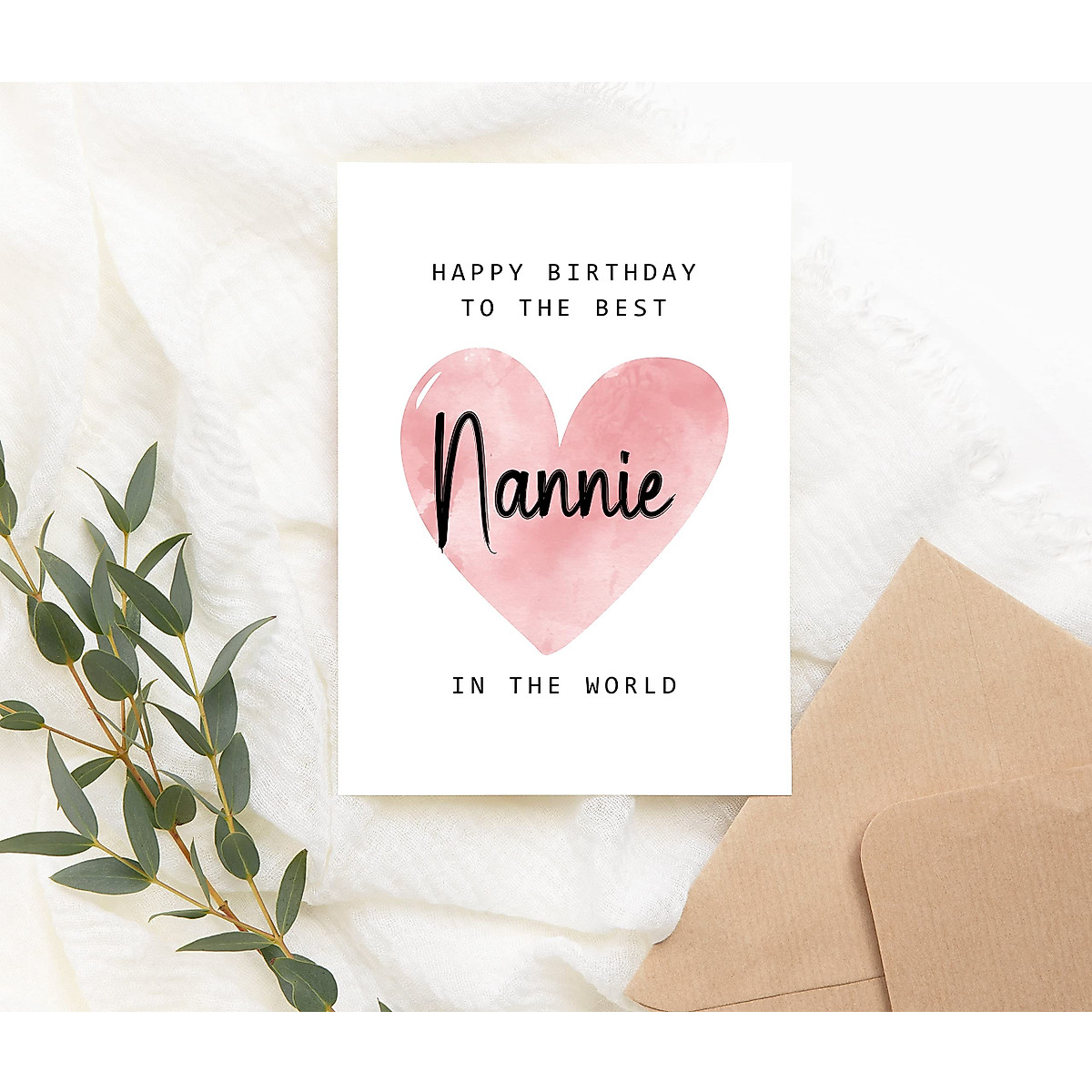 Happy Birthday To The Best Nannie In The World Card - Nannie Birthday Card - Nannie Card - Mother's Day Gift - Happy Birthday Card Happy Birthday Mom