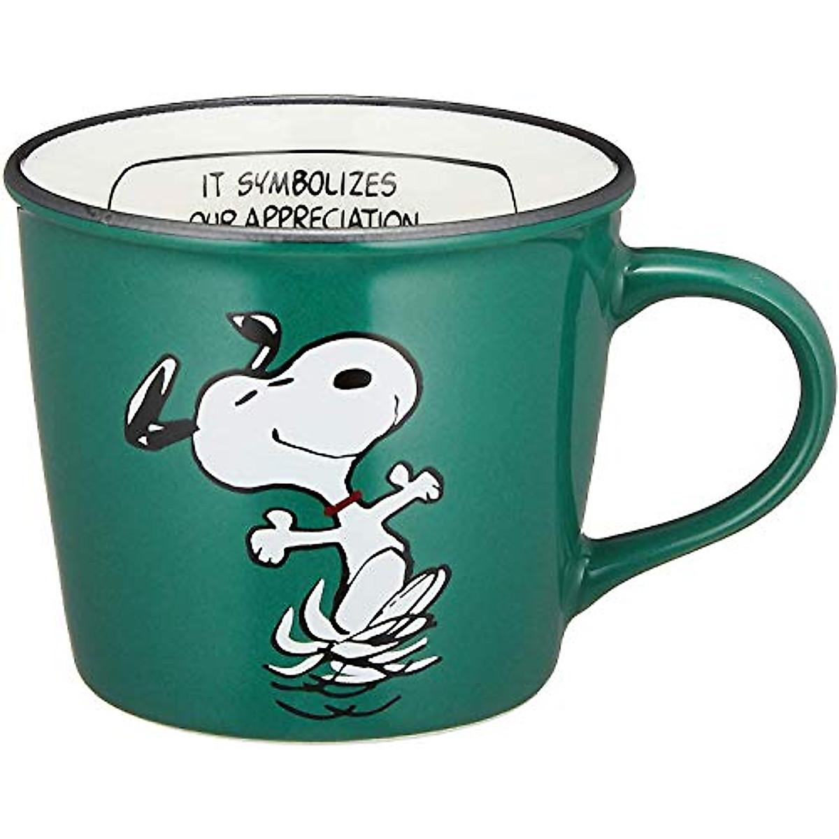 Ken Onishi Peanuts Snoopy Color Mug, Green PT-1303 Diameter 3.6 x Height 3.1 inches (92 x 120 x 78 mm)