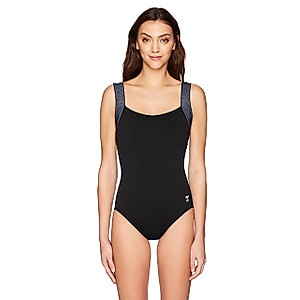 TYR Women's Mantra Square Neck Controlfit, Black, Size 8