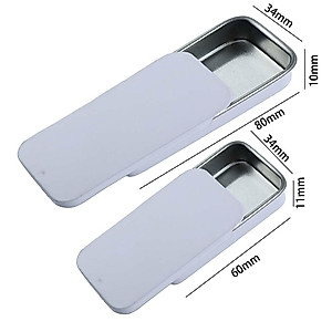 6 Pcs Mini Rectangular Storage Box,Tinplate Push-Pull Box,Slide Top Tin Containers,Metal Containers,2.36x1.34x0.43inch