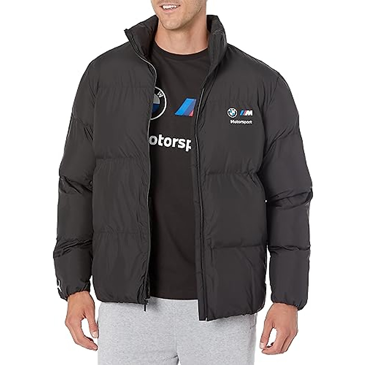 PUMA Men's BMW M Motorsport Padded Jacket, Black, Large