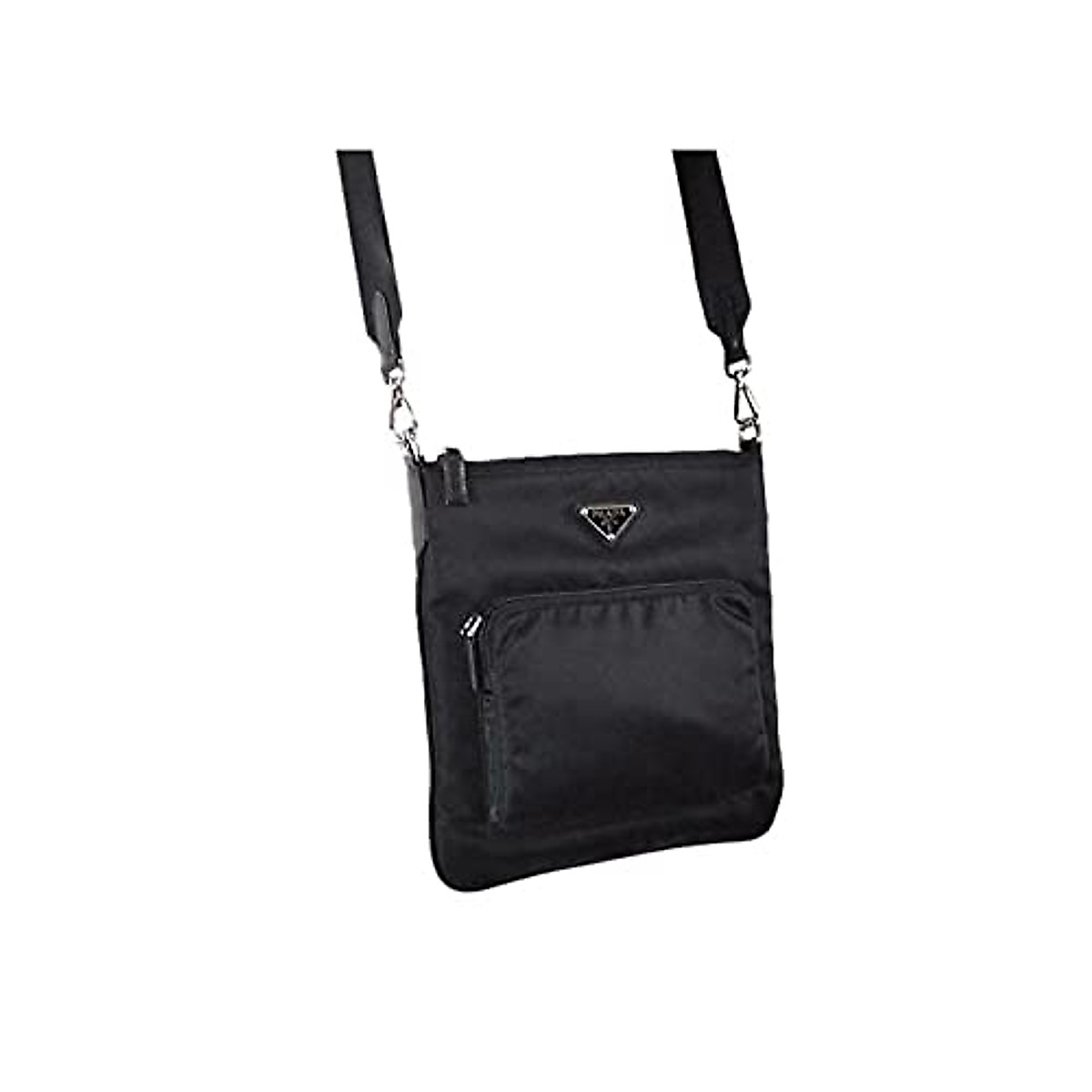 Prada Unisex Medium Black Tessuto Nylon Messenger Crossbody Handbag