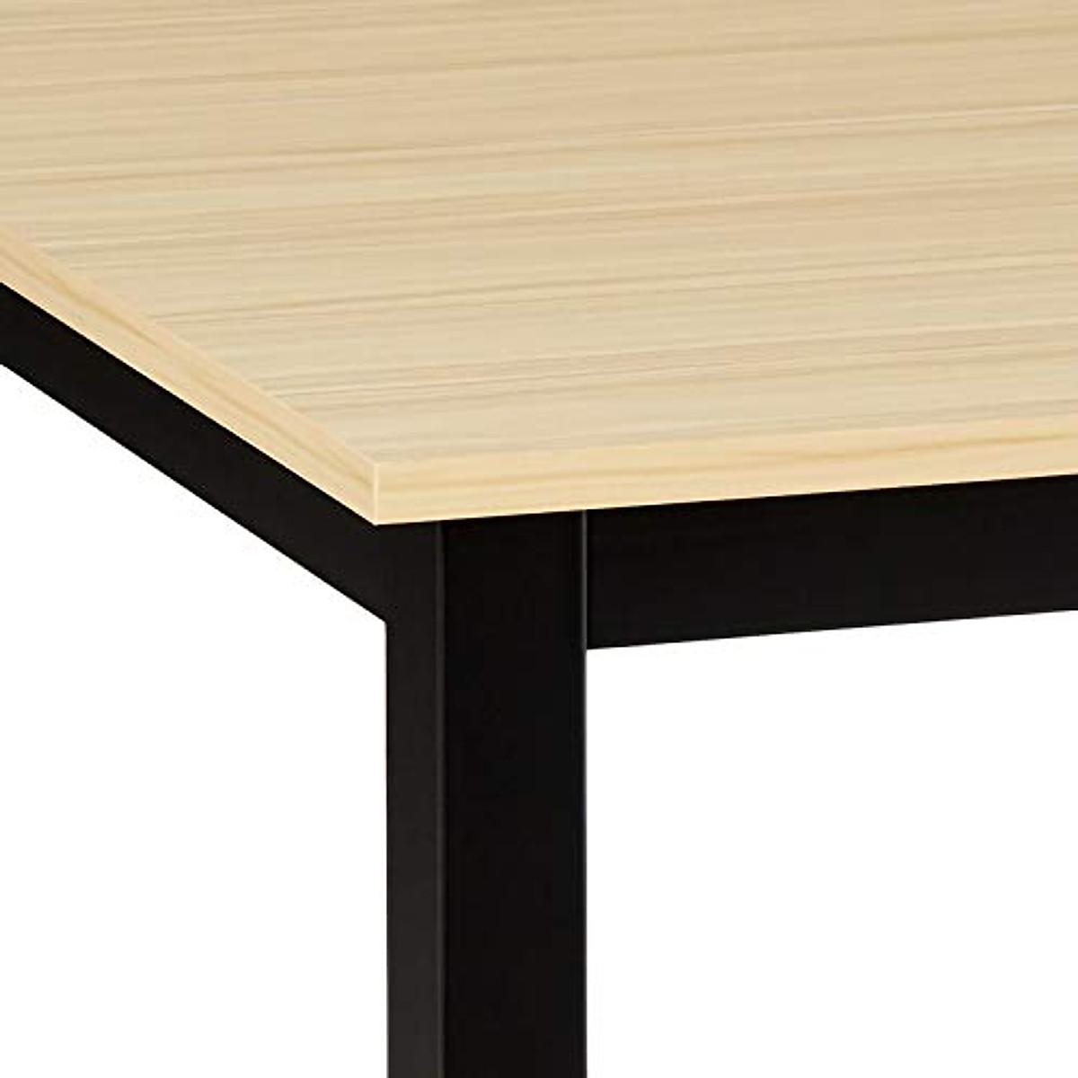 Halter Extra Long Computer Desk for Home Office, 47" Modern, PC, Laptop Office Desk, for Gaming, Studying, Working Sturdy Writing Table and Crafting Table, Easy Assembly, Walnut Desk, Black Frame