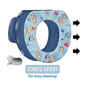 Bluey Soft Potty Seat - Potty Training Toilet Seat, Soft Cushion, Baby Potty Training, Safe, Easy to Clean
