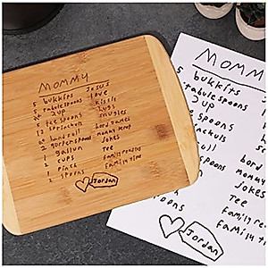 Personalized Wooden Custom Recipe Cutting Board (Thick), Handwritten Engraved, Recipe | Family Recipe, Family Heirloom Gift | Charcuterie, Meat, Cheese | Grandma Mom Mother Gift