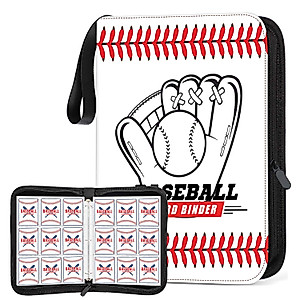 720 Pockets with Trading Card Binder, 9-Pocket Baseball Card Sleeves Card Holder Album Protectors, Penny Sleeves for Trading Cards Fit for Sport, Game, Standard Cards Holder for Kids (Baseball)