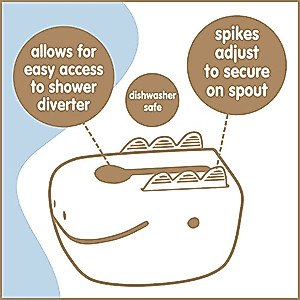 Dr. Brown’s CleanUp Dino-Soft Baby Bath Spout Cover, Soft and Safe on Tub Faucet, Toddler Bathtub Safety for Kids, BPA Free, Certified Plastic Neutral