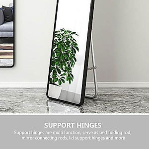 Angoily 1 Pair Cabinet Hinges Folding Table Hinge Lid Stay Hinge Close Hinges Safety Lid Supports Chest Hinges Lid Support Hinge Lift up Stay Support Mirror Hinges Buffer Iron Cabinet Door