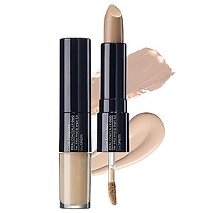 THESAEM Cover Perfection Ideal Concealer Duo (#1.5Natural Beige) | Dual Type Full Coverage Concealer, High Adherence High Pigmented, No Clumping in Wrinkles, Crease-Proof Concealer