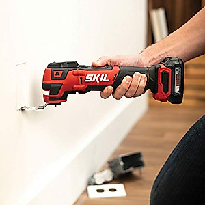 SKIL 3-Tool Combo Kit: Pwrcore 12 Brushless 12V 1/2" Cordless Drill Driver, Oscillating Multitool & Bluetooth Speaker, Includes Two 2.0Ah Lithium Batteries & Standard Charger - CB738801