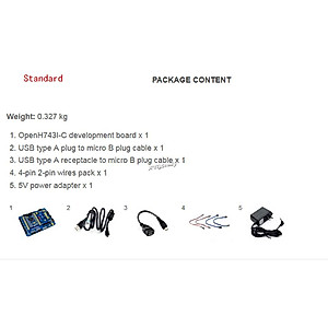 OpenH743I-C Standard, STM32H7 STM32 Development Board Designed for The STM32H743IIT6 ...