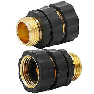 Lifynste 3/4 Inch Garden Hose Quick Connector Fittings, Easy Connector Fitting, Male and Female Set, (6)