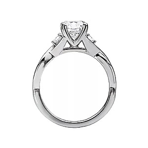 SISGEM 10K 14K 18K Solid Gold Infinity Engagement Rings for Women Lady, Set 1.3/2.3/3.3 Carat(cttw) Round Cut Moissanite Rings Infinite Wedding Engagement Anniversary Promise Bands Gifts Birthday Christmas (10K-Gold)