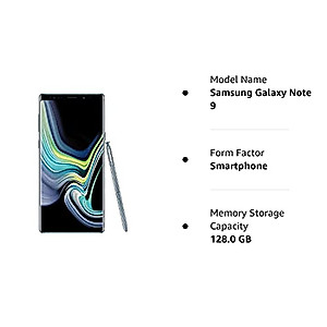 Samsung Galaxy Note 9, 128GB, Cloud Silver - Unlocked (Renewed)