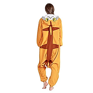 DELEY Unisex Animal Litter Cat Onesie, Adult Halloween Costumes Cosplay Pajamas Warm Sleepwear Homewear