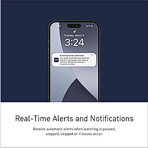 Moen WICNT008G1USA 8-zone Smart Sprinkler Controller, WI-FI Connectible, Automatic Water Timer, Smart Irrigation System, Scheduling, Adjustable, Shutoff, Easy to Install